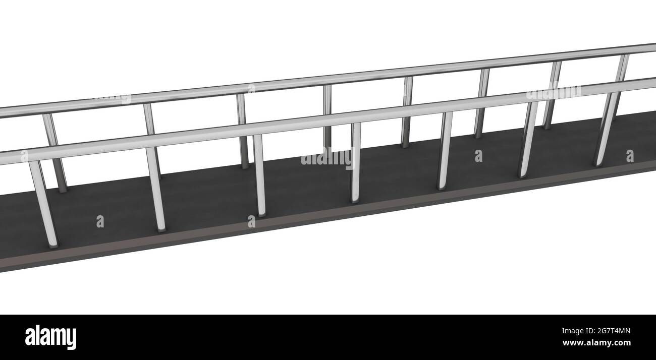 Small pedestrian bridge isolated on white background Stock Photo - Alamy