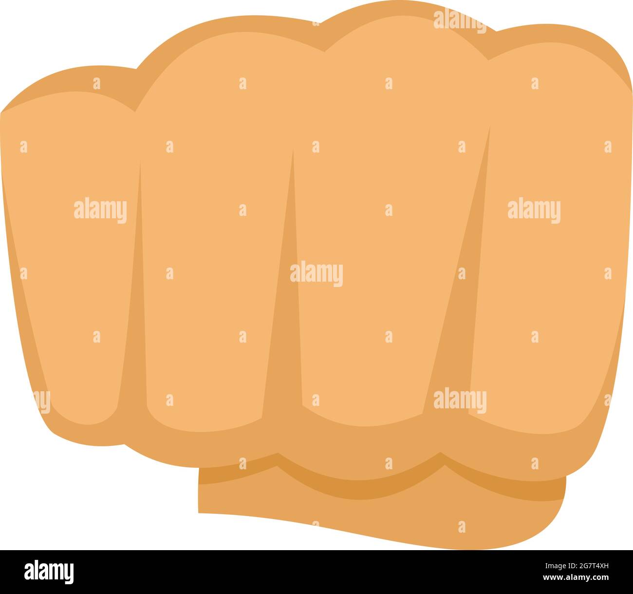 Hand fist icon. Flat illustration of hand fist vector icon isolated on ...