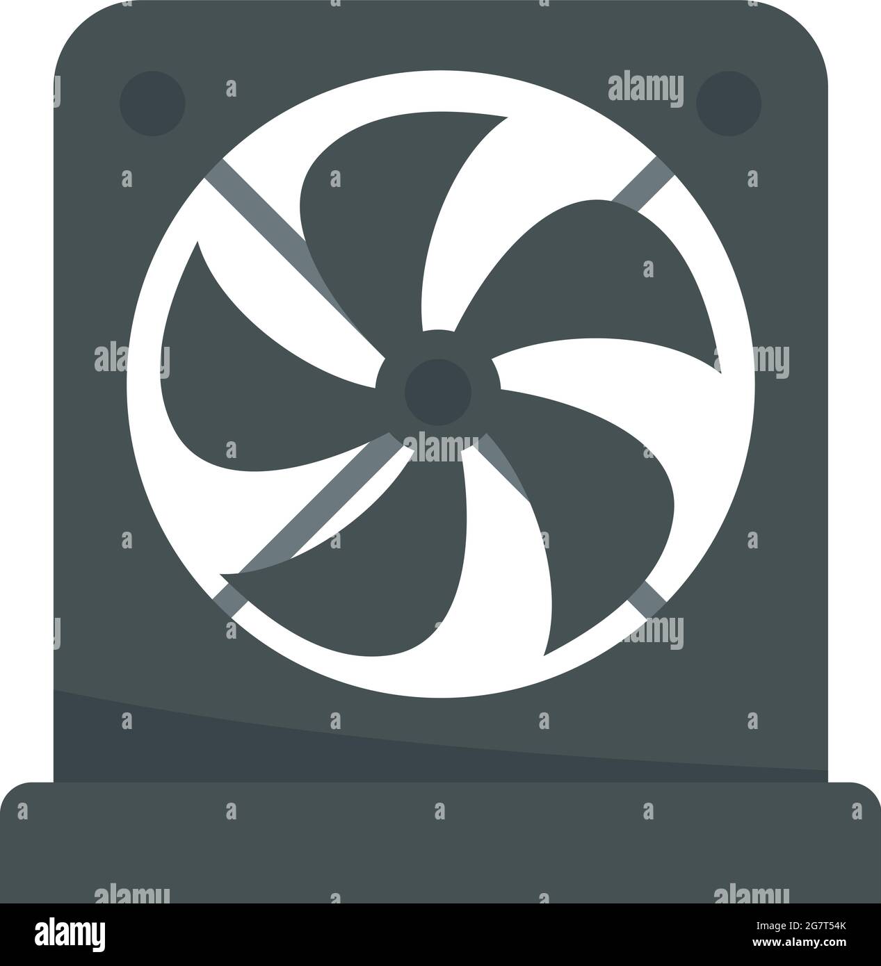 Pc case fan icon. Flat illustration of pc case fan vector icon isolated ...