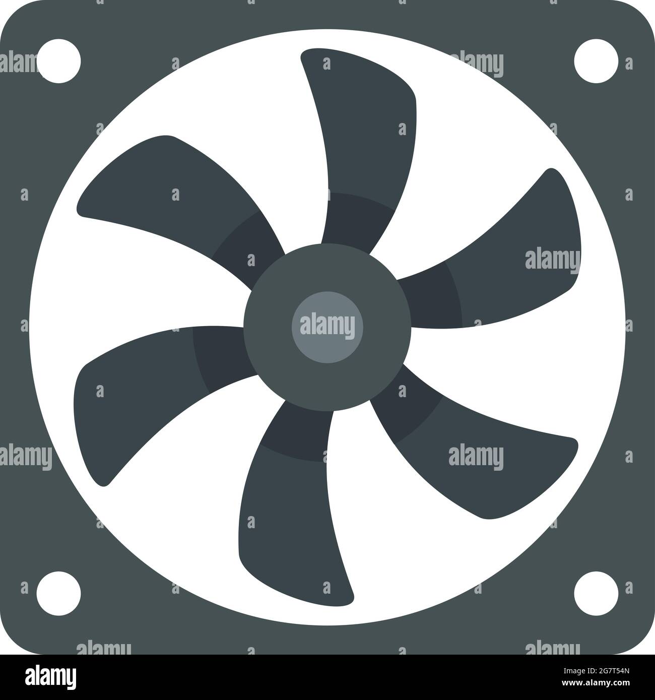 Pc system fan icon. Flat illustration of pc system fan vector icon ...