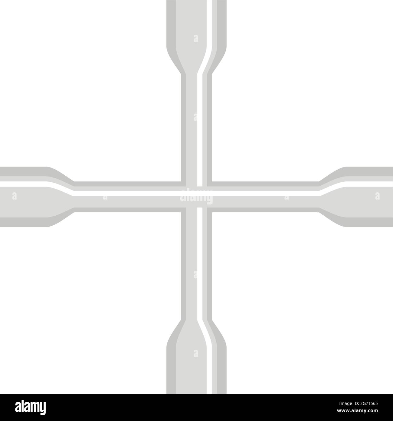 Car cross wrench icon. Flat illustration of car cross wrench vector ...