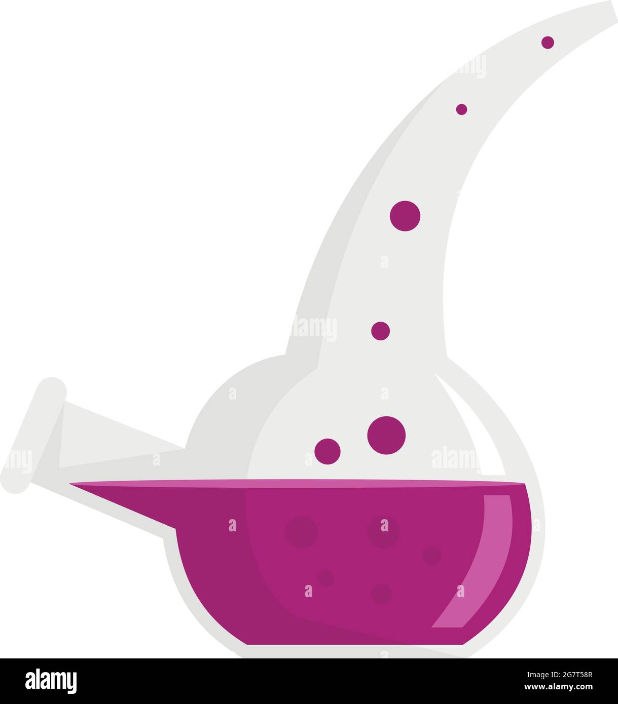 Lab potion flask icon. Flat illustration of lab potion flask vector ...