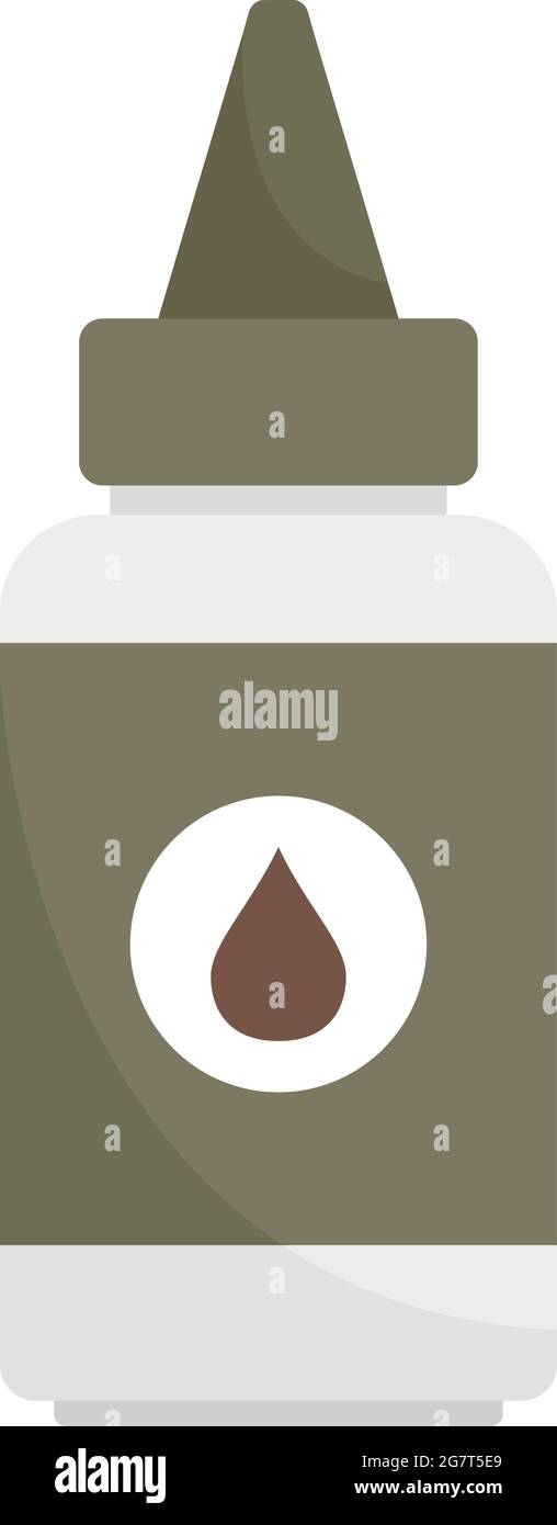 Hair dye bottle icon. Flat illustration of hair dye bottle vector icon ...