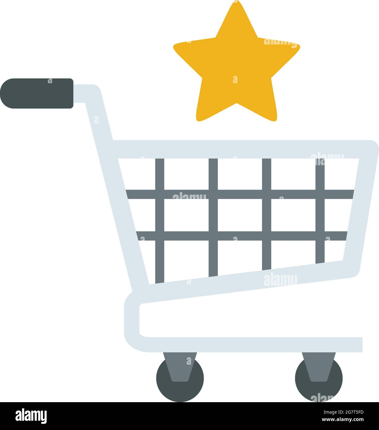 Shopping bonus cart icon. Flat illustration of shopping bonus cart ...