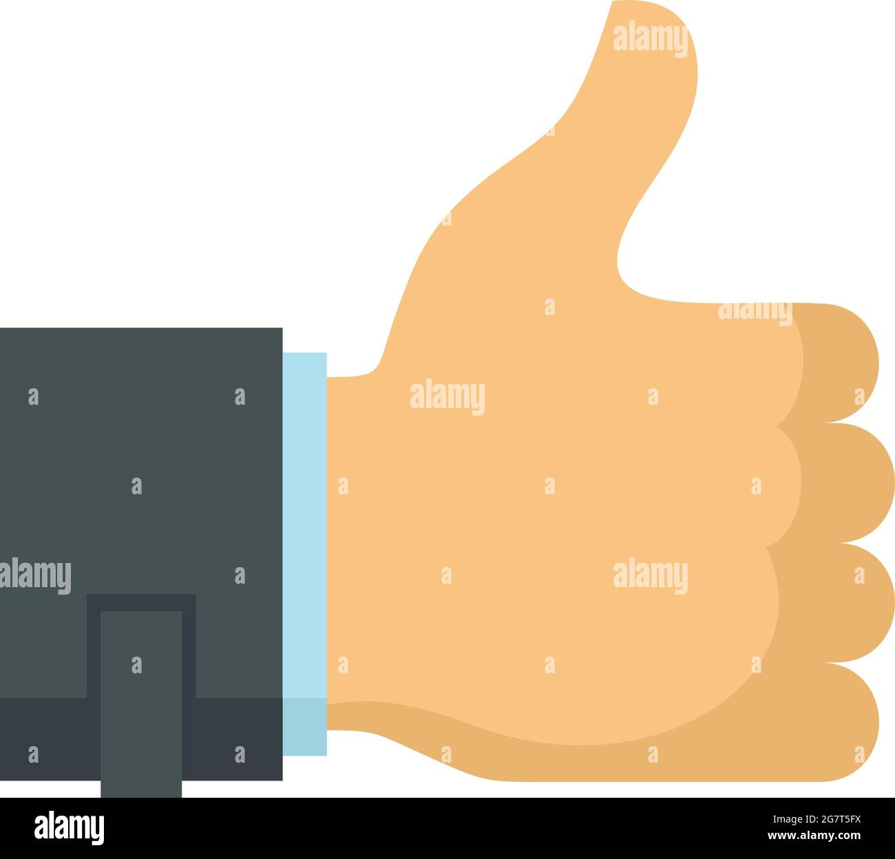 Customer thumb up icon. Flat illustration of customer thumb up vector ...