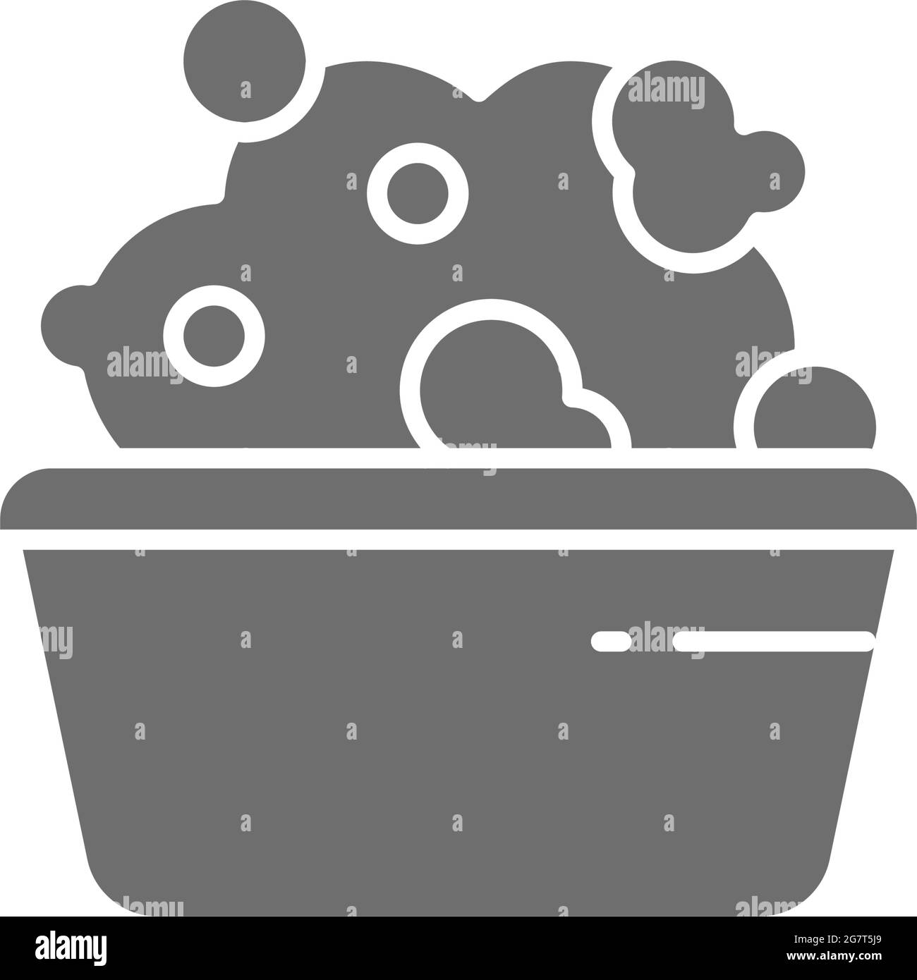 Basin with soapy water, washing grey icon Stock Vector Image & Art - Alamy