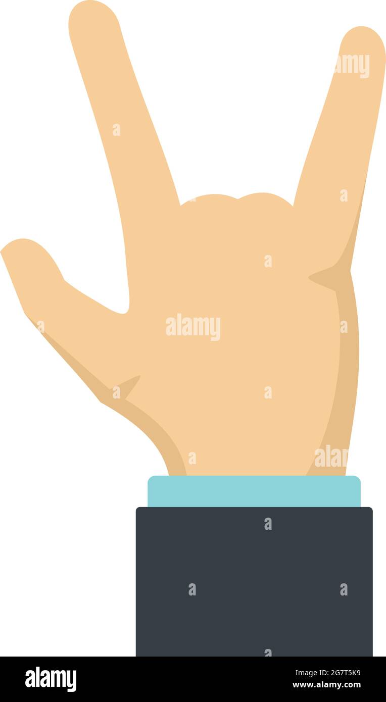 Hand up protest icon. Flat illustration of hand up protest vector icon ...