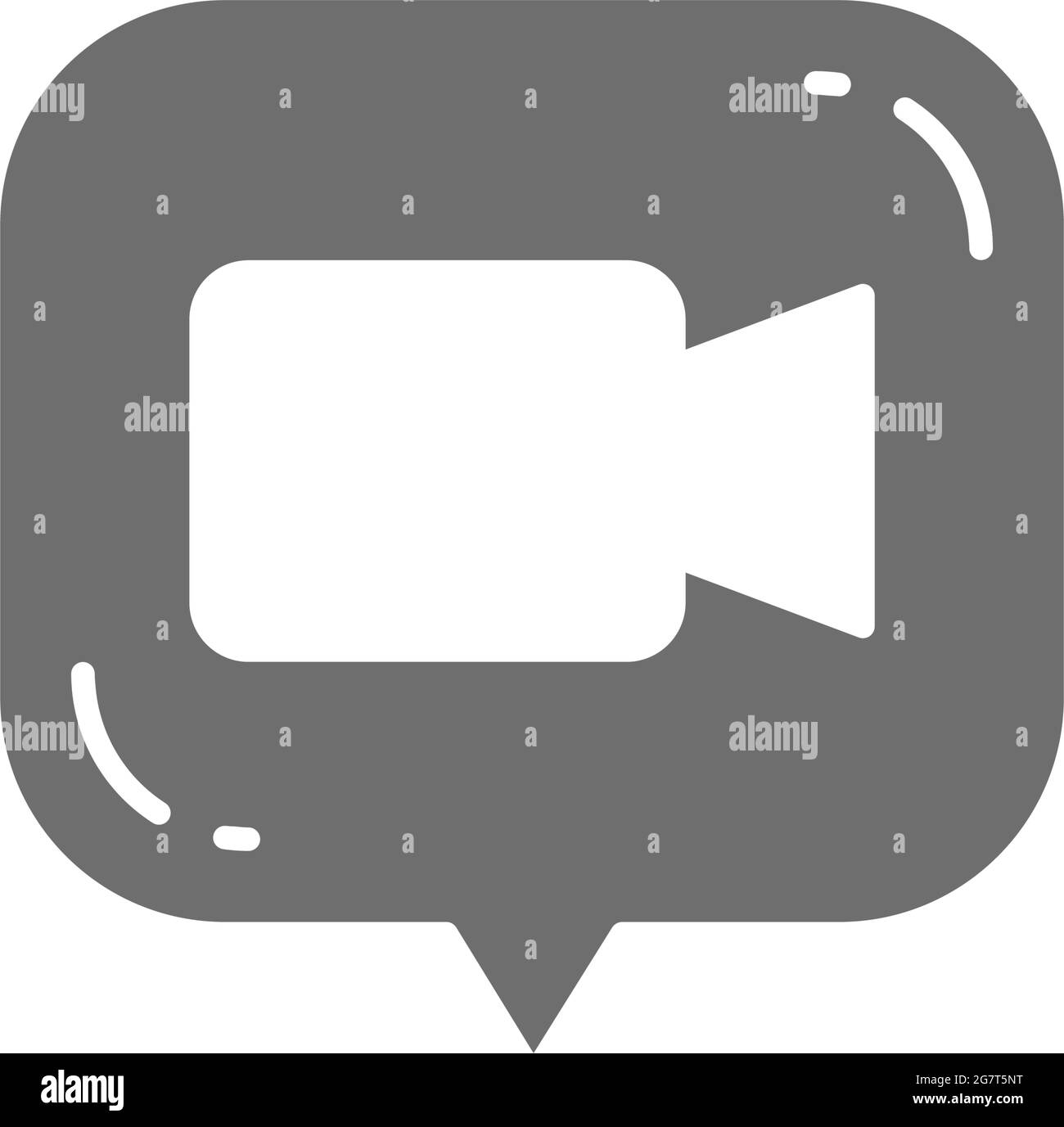 Vector video review, video message grey icon Stock Vector Image & Art ...