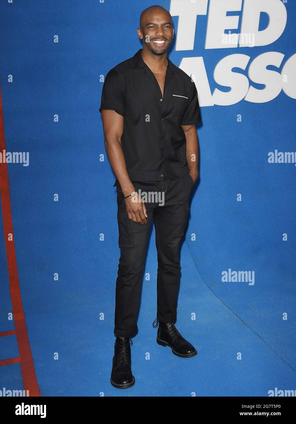 Carlis Shane Clark arrives at Apple's TED LASSO Season 2 Premiere held ...