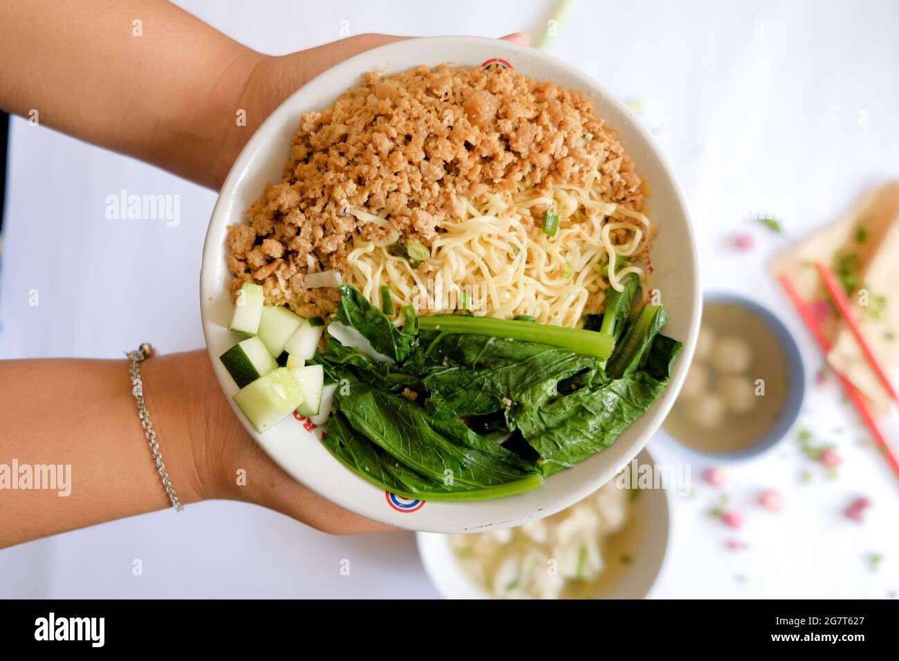 chicken noodle its traditional of indonesia food Stock Photo - Alamy