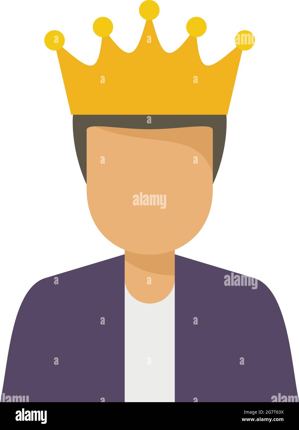 King loyalty program icon. Flat illustration of king loyalty program ...