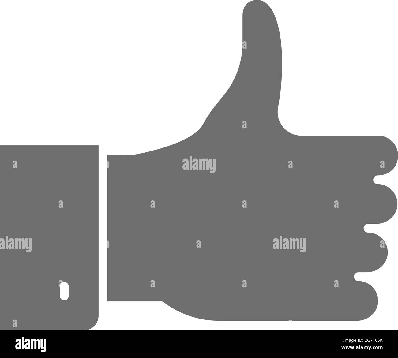 Positive feedback, thumbs up, like grey icon Stock Vector Image & Art ...