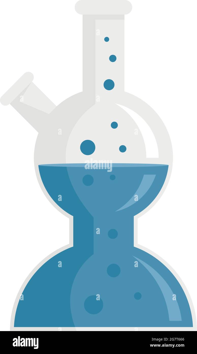 Boiling lab pot icon. Flat illustration of boiling lab pot vector icon ...