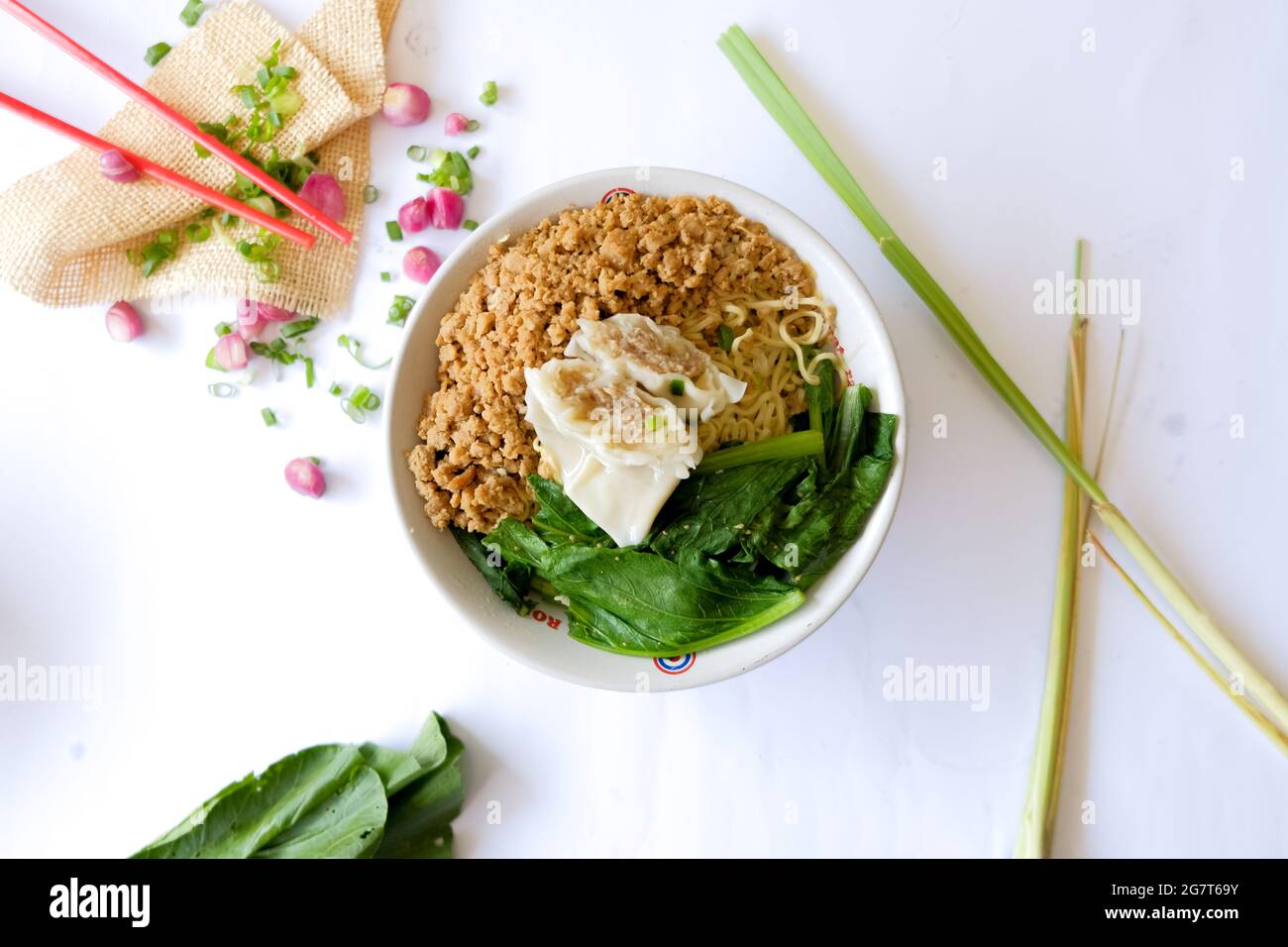 chicken noodle its traditional of indonesia food Stock Photo - Alamy
