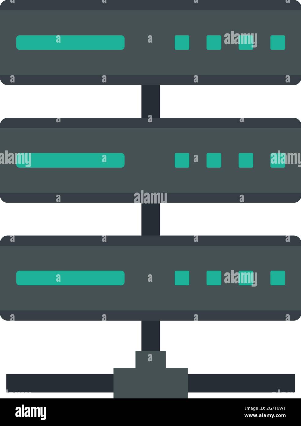 Server rack icon. Flat illustration of server rack vector icon isolated ...