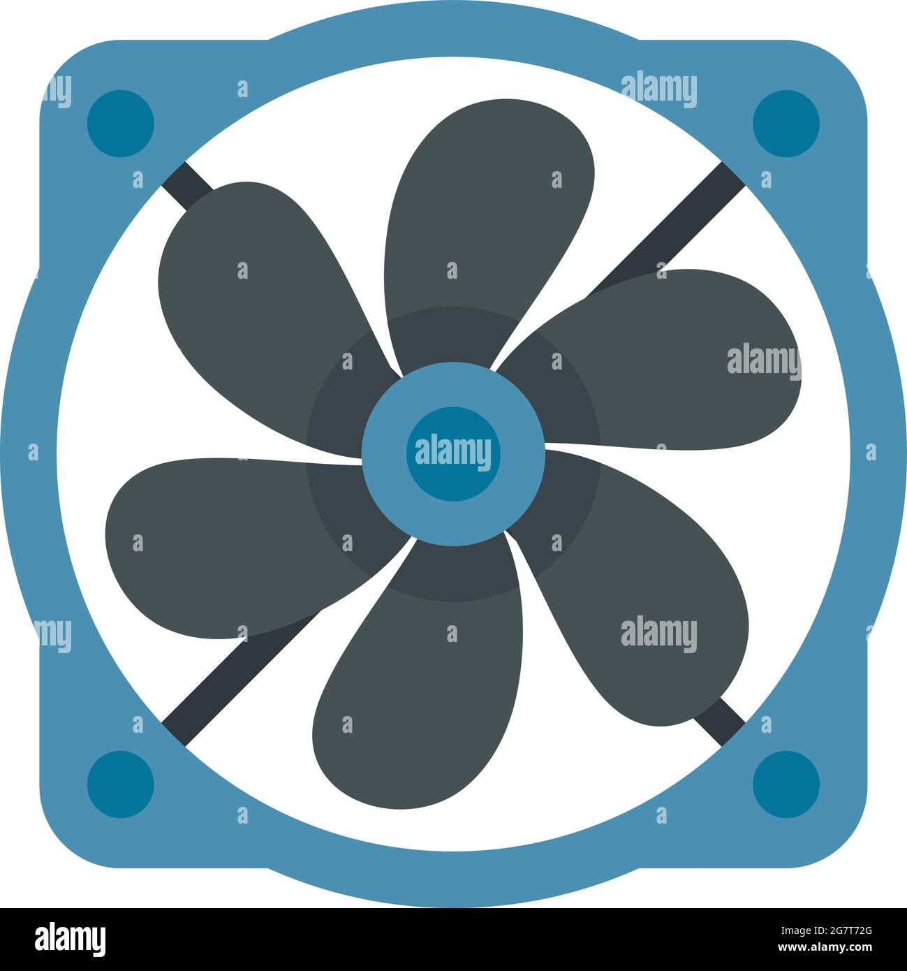 Computer fan icon. Flat illustration of computer fan vector icon ...