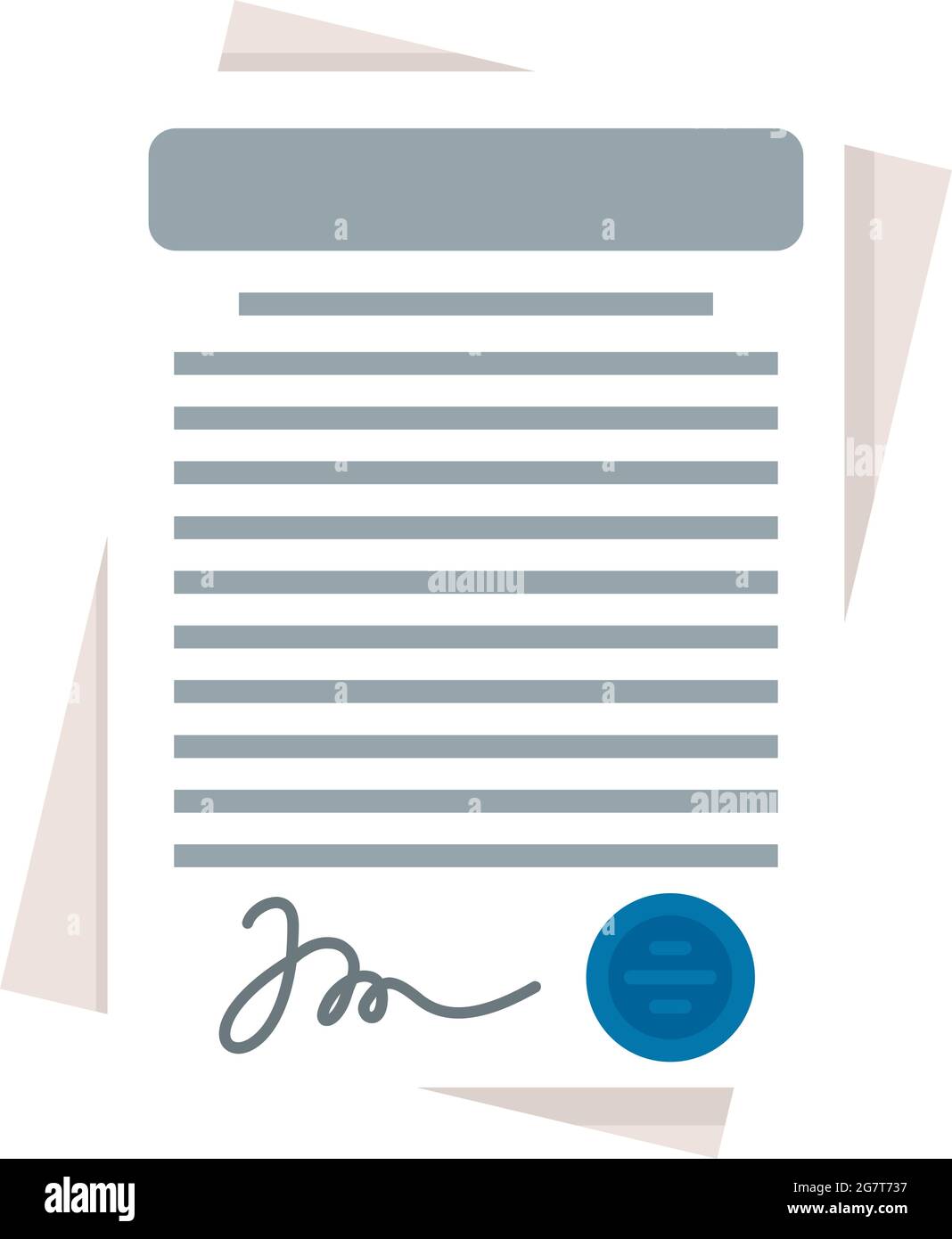 Customer contract icon. Flat illustration of customer contract vector ...