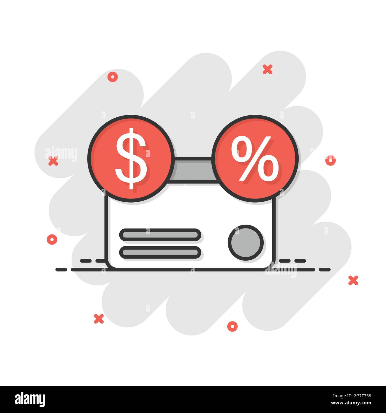 Credit card icon in comic style. Money payment cartoon vector ...