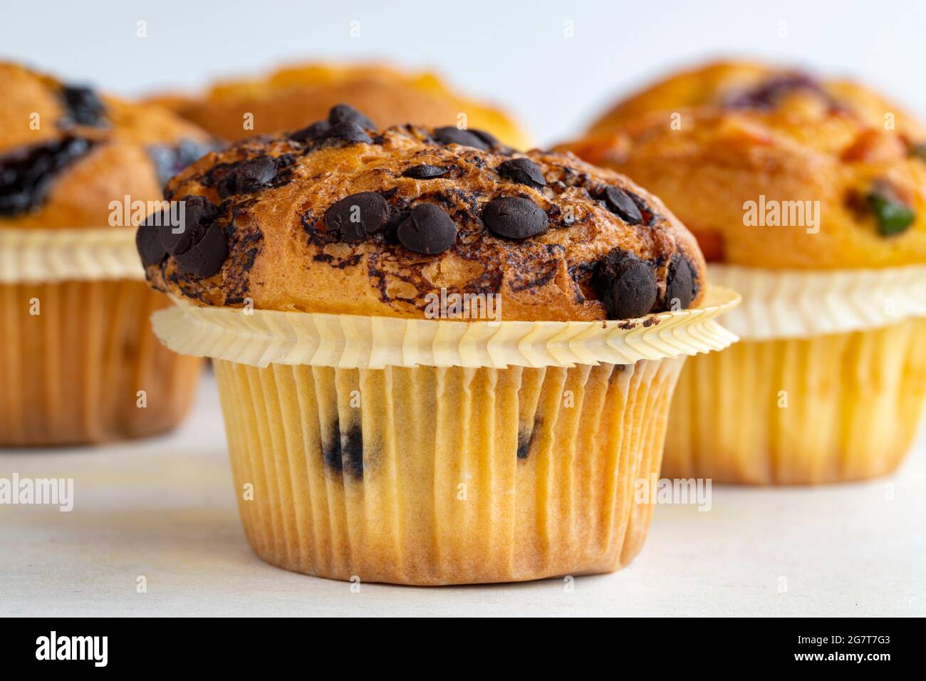 Muffins. Assortment of muffins on a white background Stock Photo - Alamy