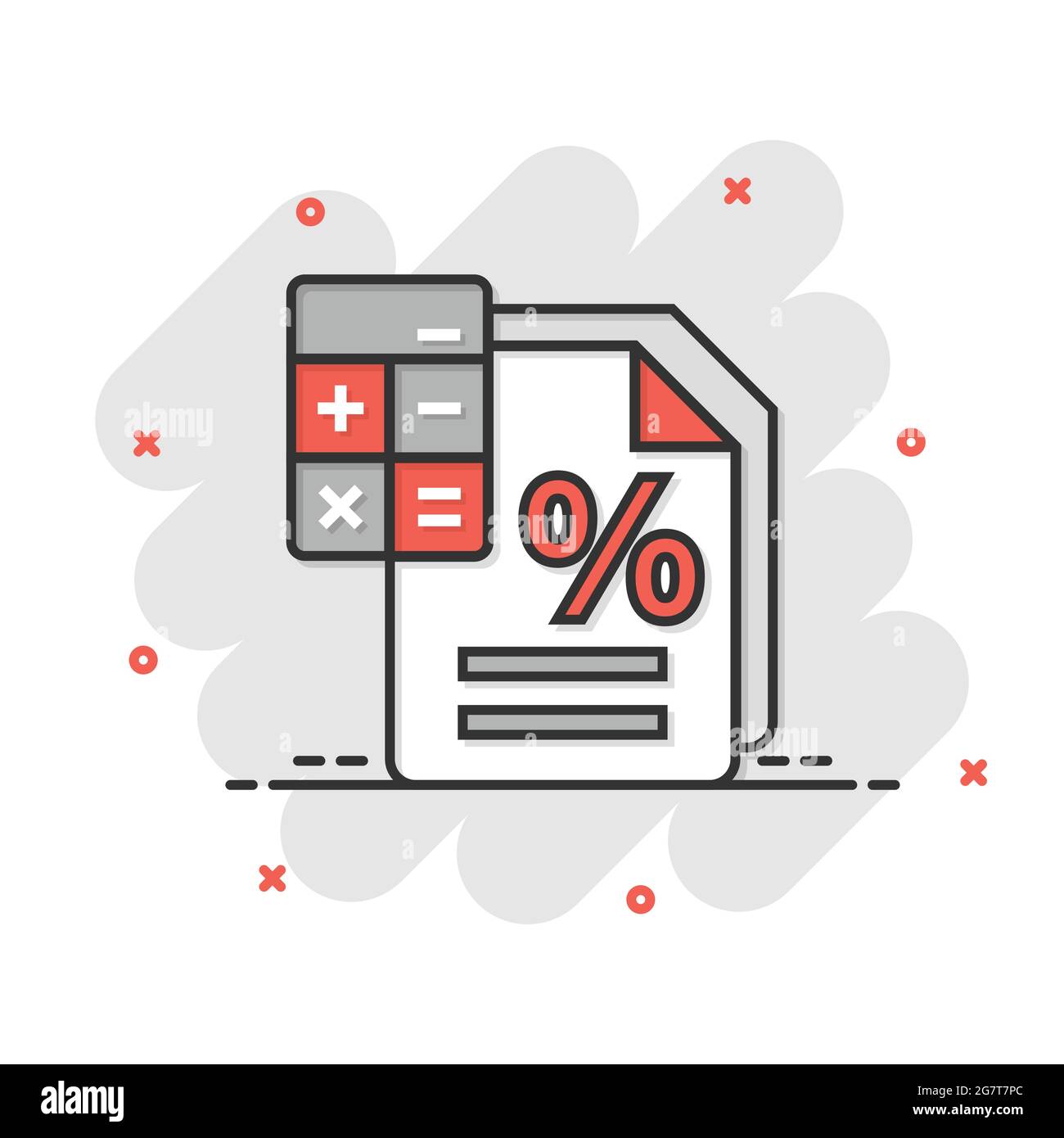 Tax payment icon in comic style. Budget invoice cartoon vector ...