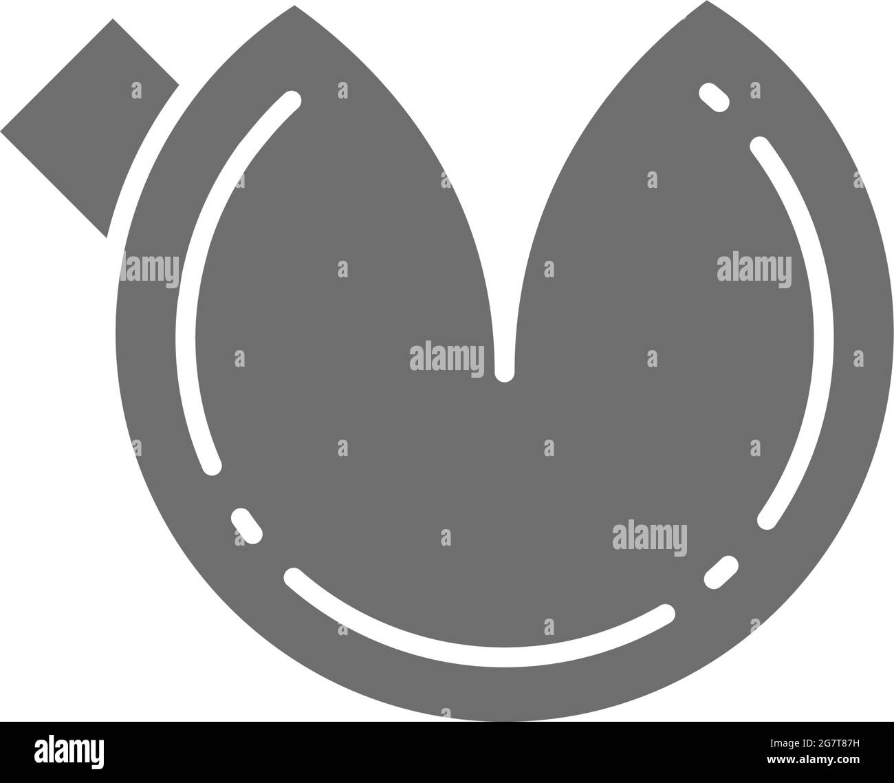 Vector Chinese fortune cookie grey icon. Symbol and sign illustration ...