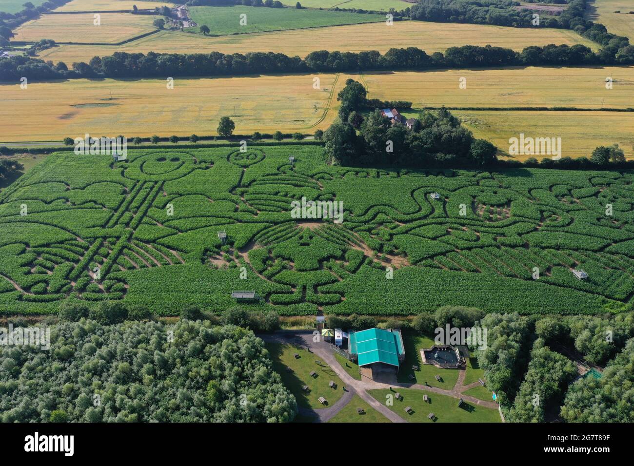 The 2021 York Maze in York, North Yorkshire, created from over one ...