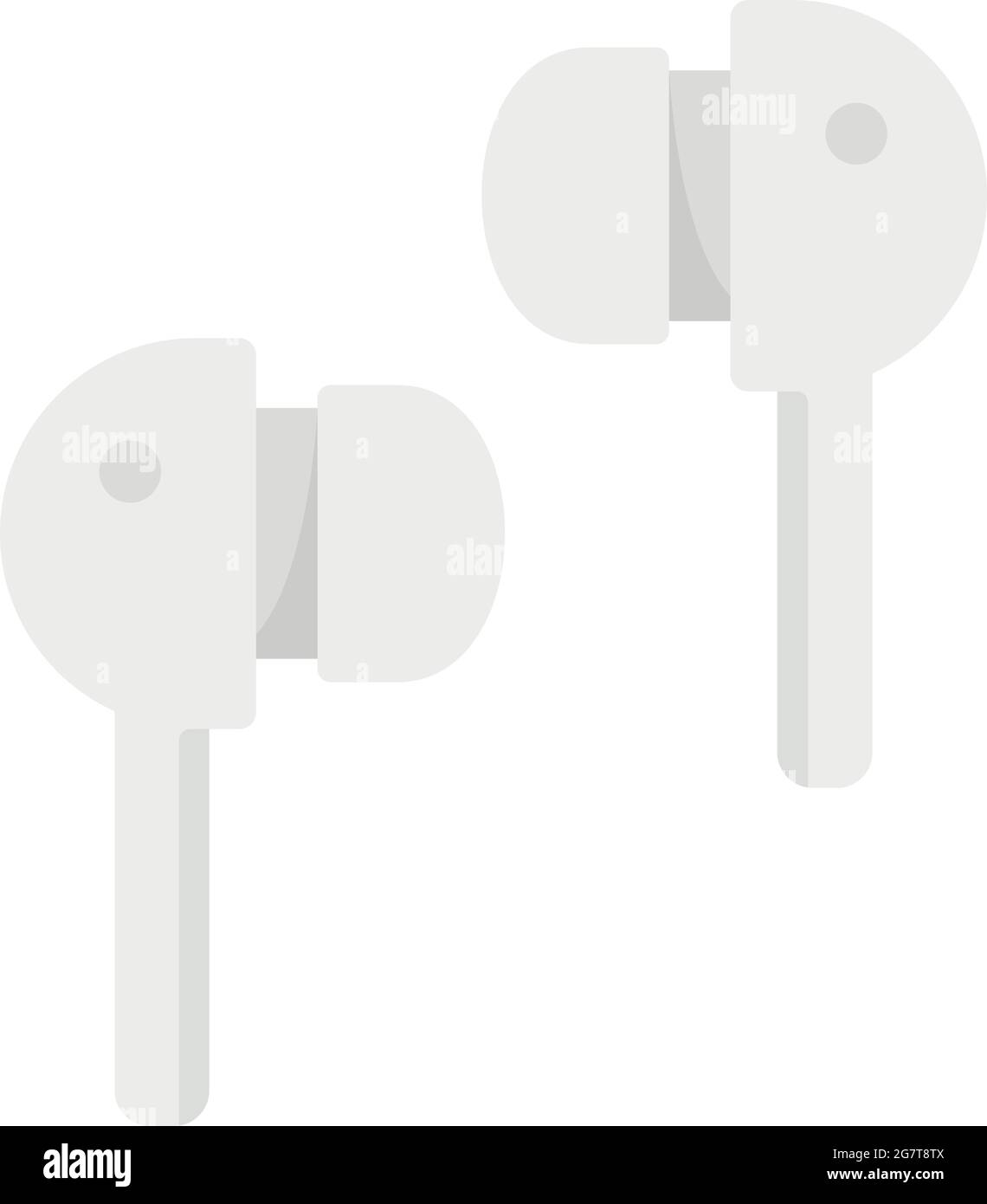 Wireless earbuds icon. Flat illustration of wireless earbuds vector ...
