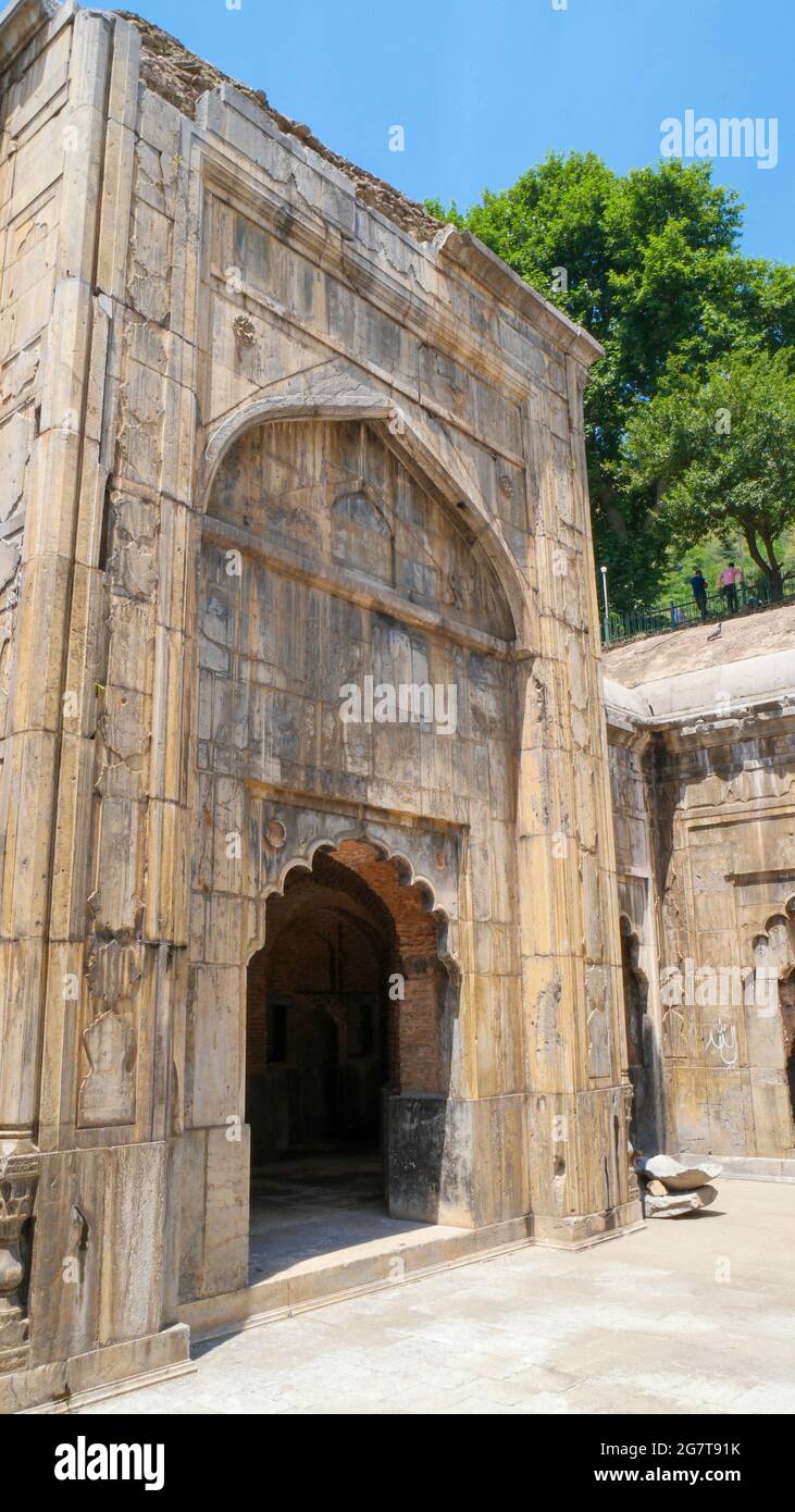 Vertical shot of the ancient architecture in the city of Srinagar, the ...