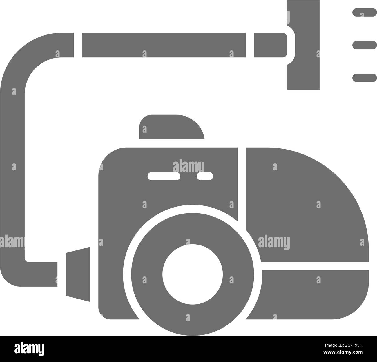 Vector vacuum cleaner, hoover, cleaning grey icon Stock Vector Image ...