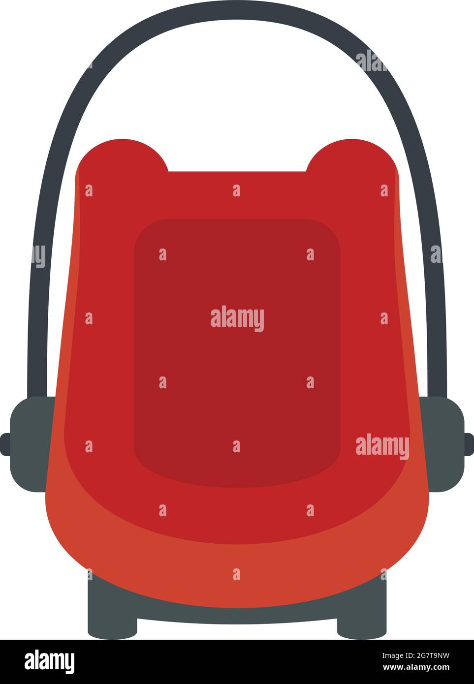 Baby car seat booster icon. Flat illustration of baby car seat booster ...