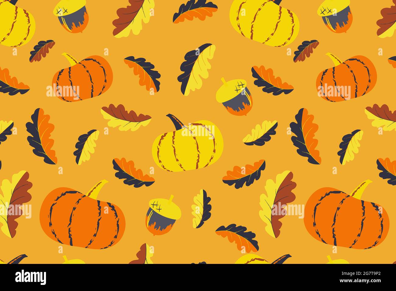 Orange cute pumpkin flower Stock Vector Images - Alamy