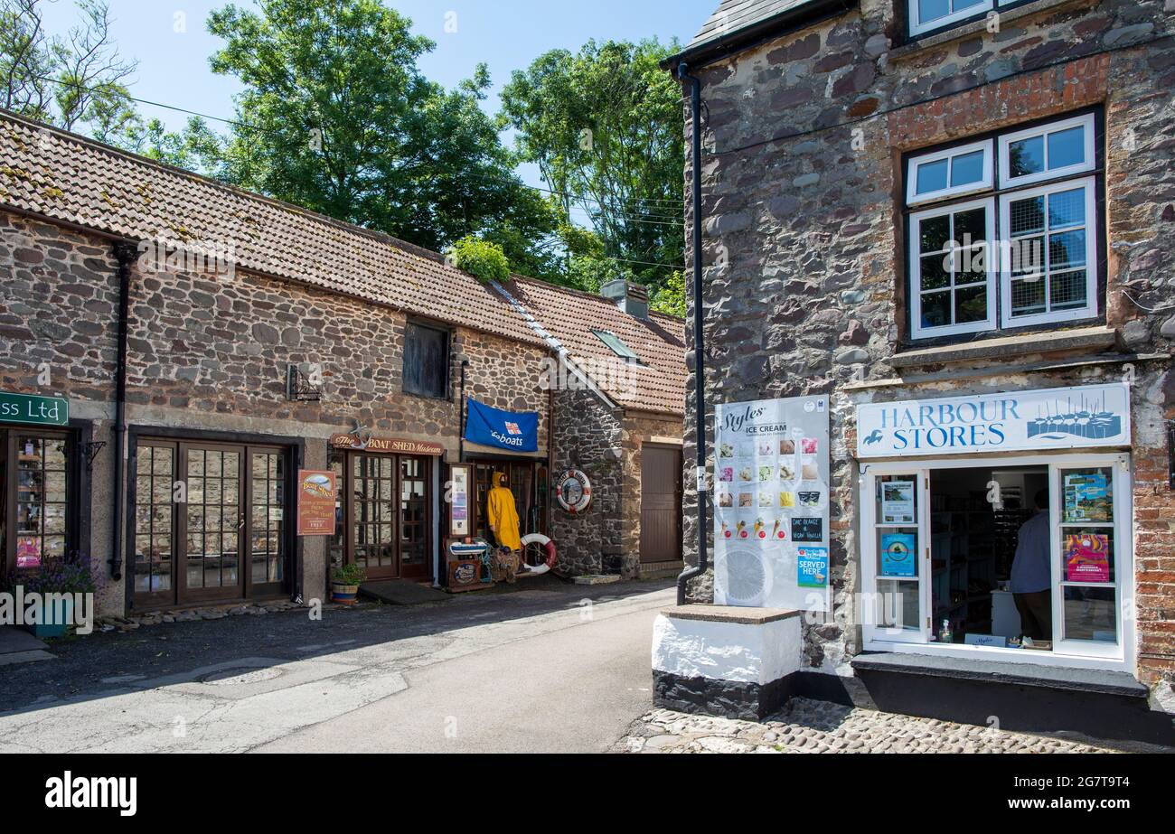 Porlock Weir Ice Cream Shop Devon UK Stock Photo - Alamy