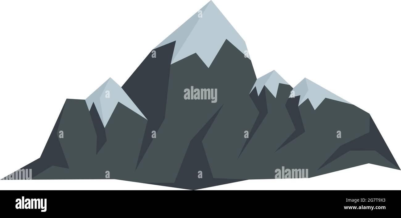 Swiss mountains icon. Flat illustration of swiss mountains vector icon ...