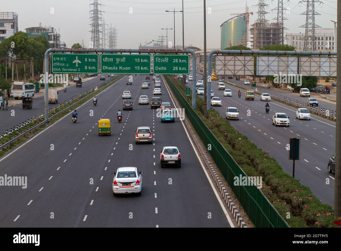GURGAON, INDIA - Jan 01, 2016: The National Highway 8 is the busiest ...