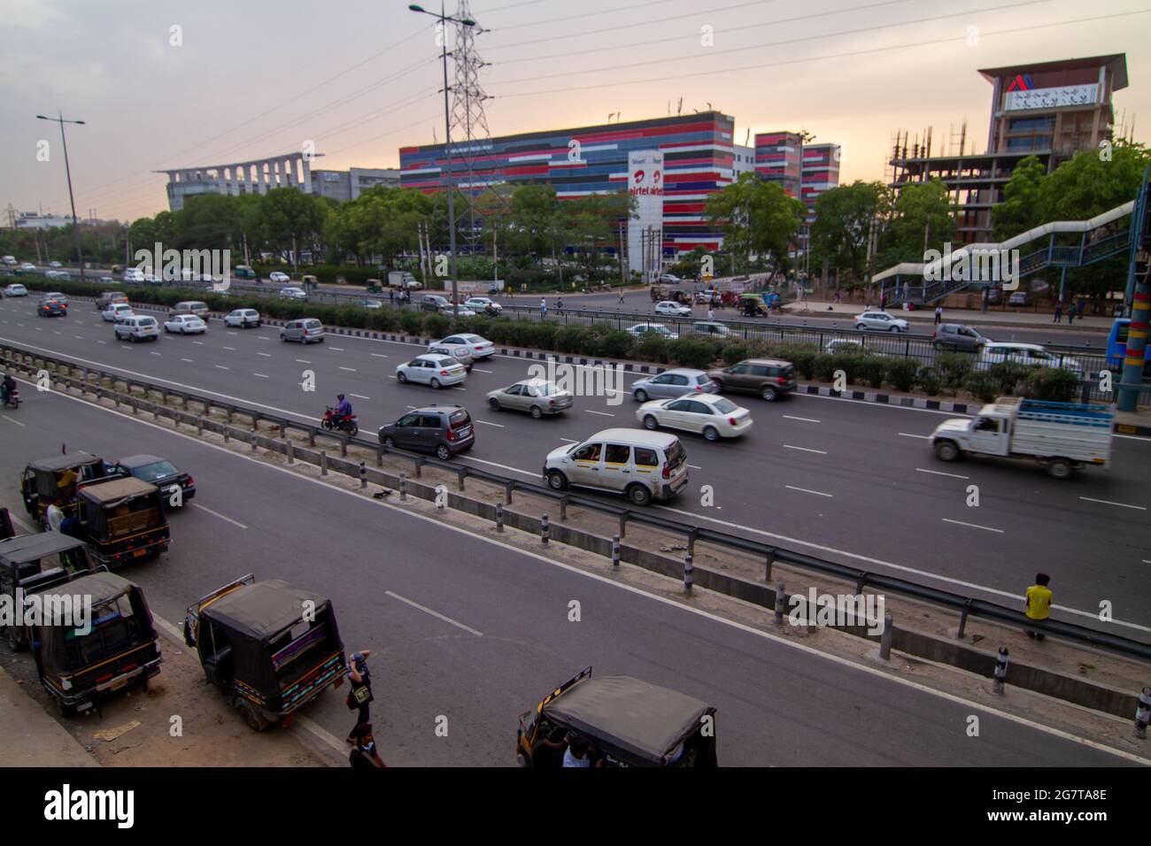 GURGAON, INDIA - Jan 01, 2016: National Highway 8 or NH8 is the busiest ...