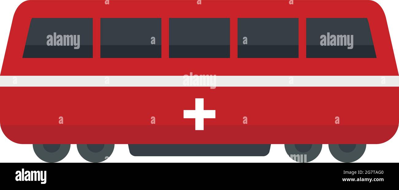 Swiss train icon. Flat illustration of swiss train vector icon isolated ...