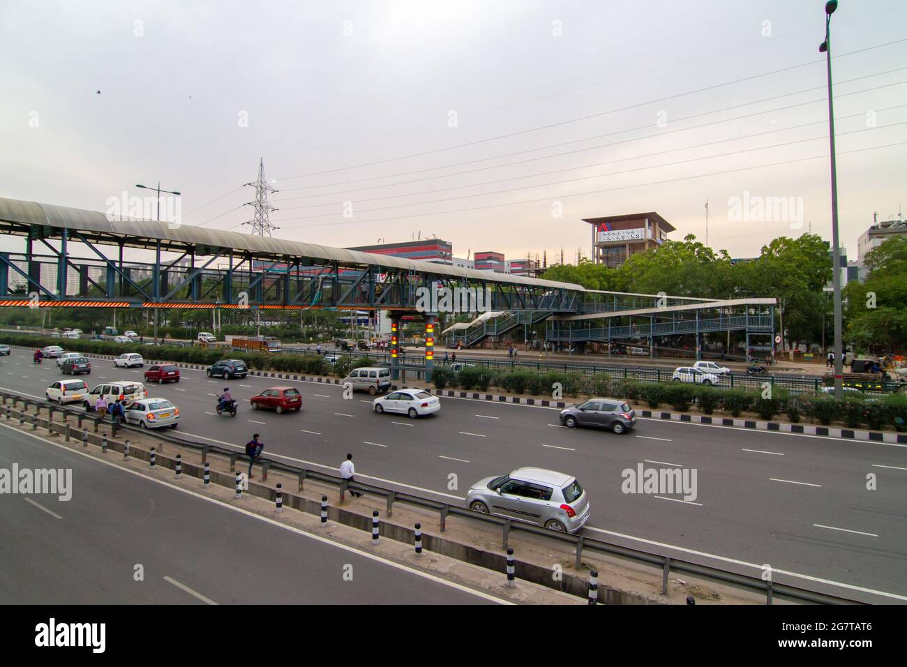 GURGAON, INDIA - Jan 01, 2016: National Highway 8 or NH8 -the busiest ...