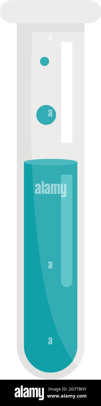 Boiling test tube icon. Flat illustration of boiling test tube vector ...