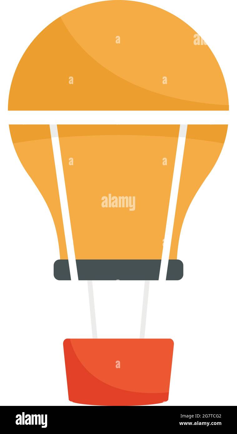 Basket air balloon icon. Flat illustration of basket air balloon vector ...