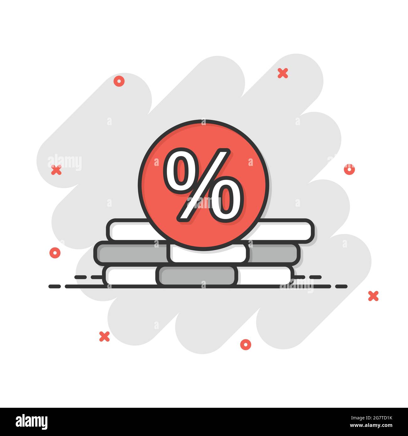 Coins stack icon in comic style. Dollar coin cartoon vector ...