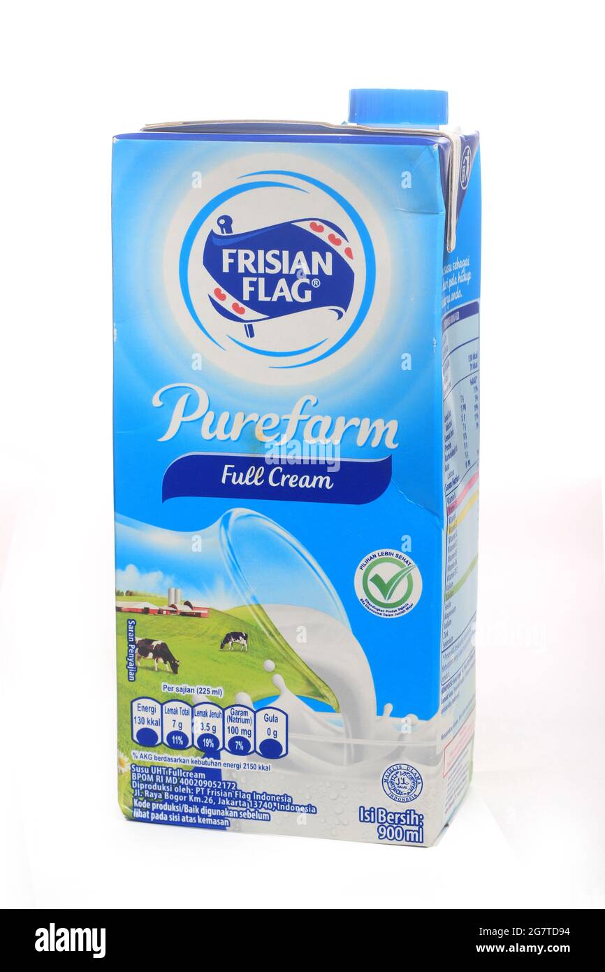 Editorial Use Only, 16 July 2021, Frisian Flag Milk UHT, East Jakarta ...