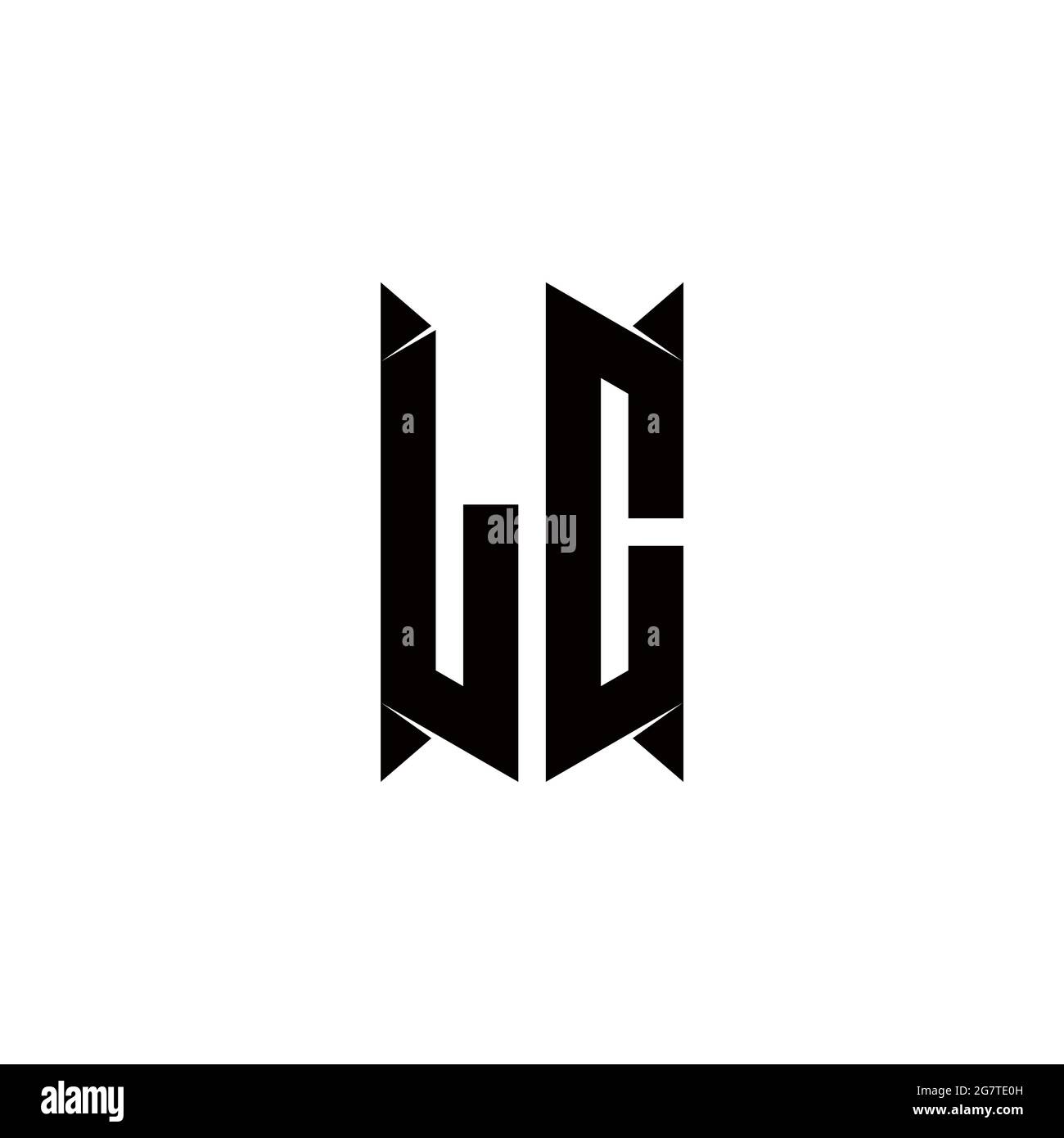 LC Logo monogram with shield shape designs template vector icon modern ...