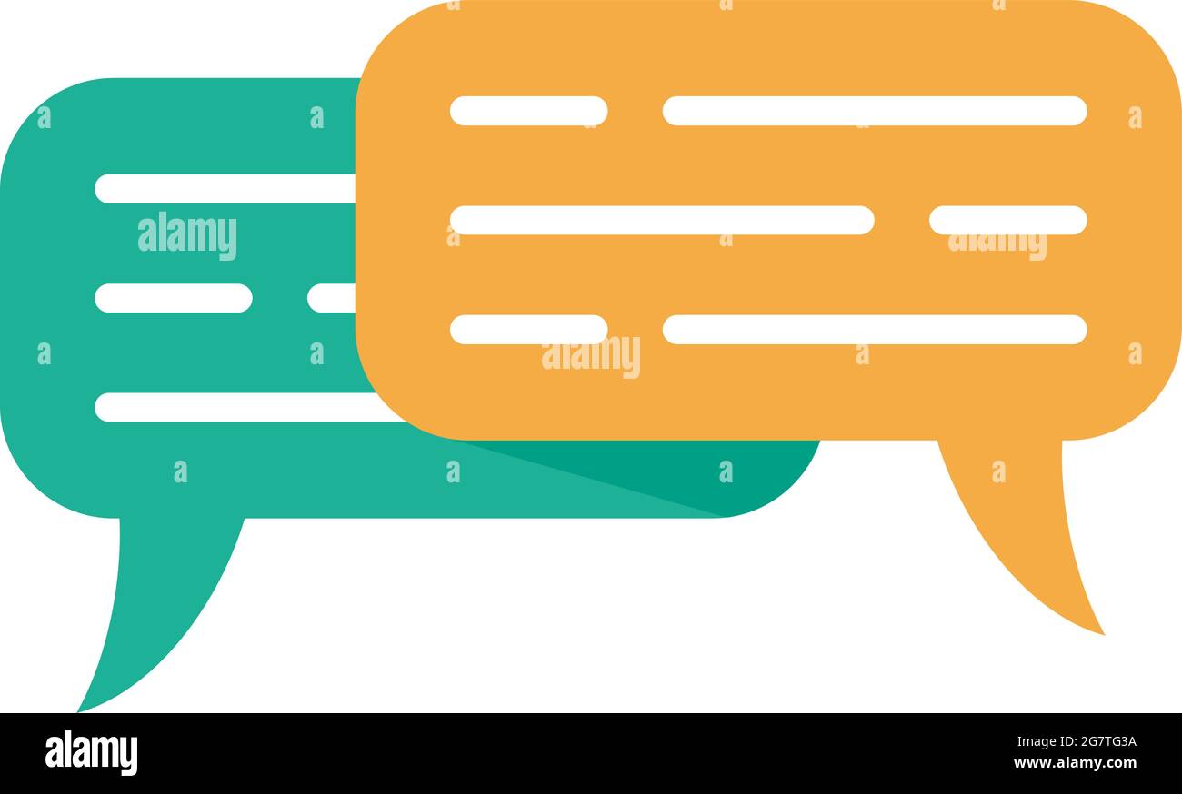 Work chat icon. Flat illustration of work chat vector icon isolated on ...