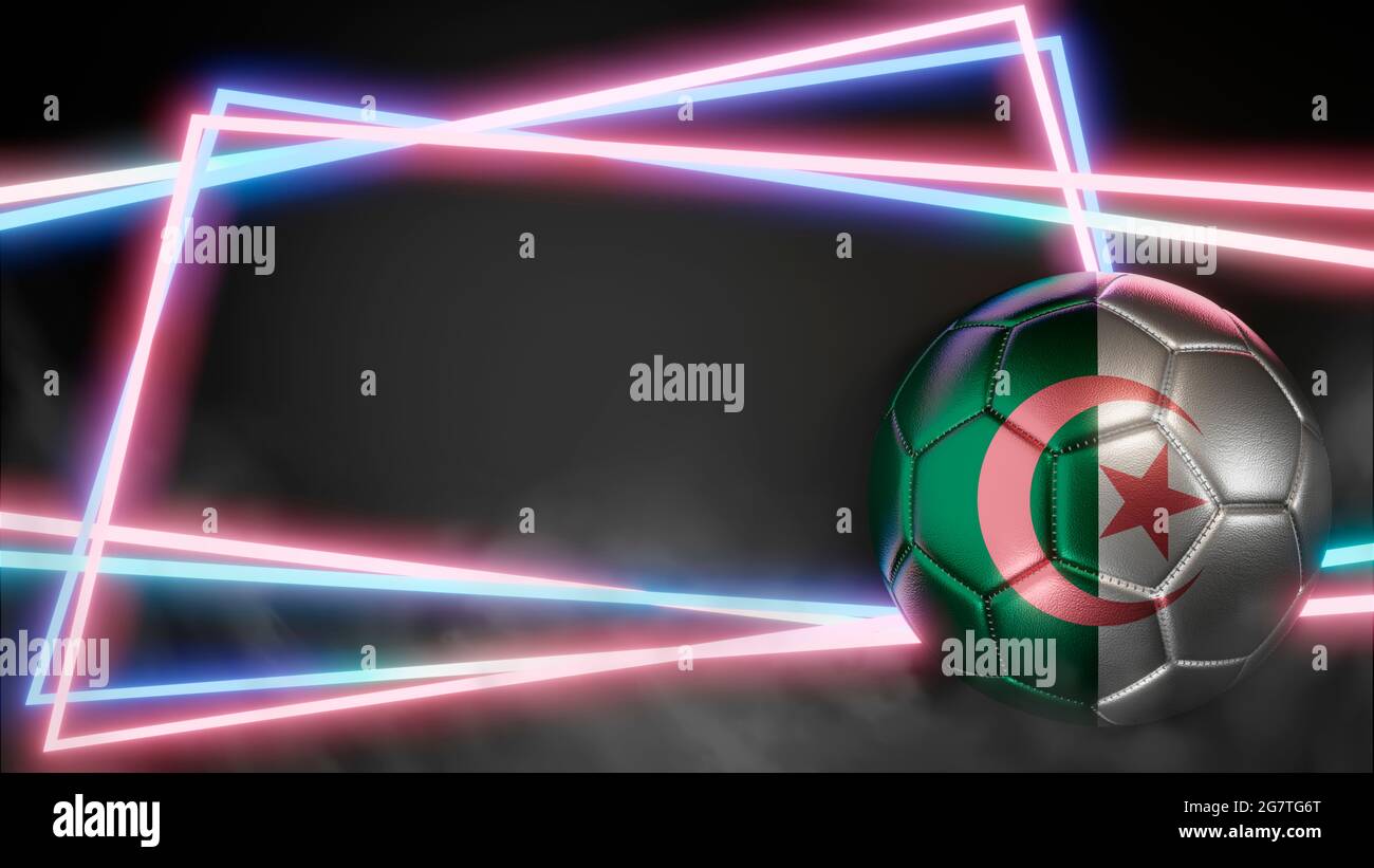Soccer football ball algeria flag hi-res stock photography and images ...