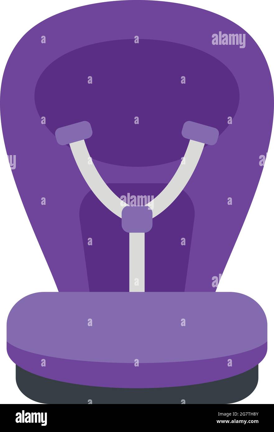 Safety baby car seat icon. Flat illustration of safety baby car seat ...