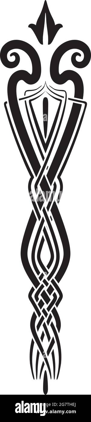 Art Deco style vector illustration with interlocking lines creating a ...