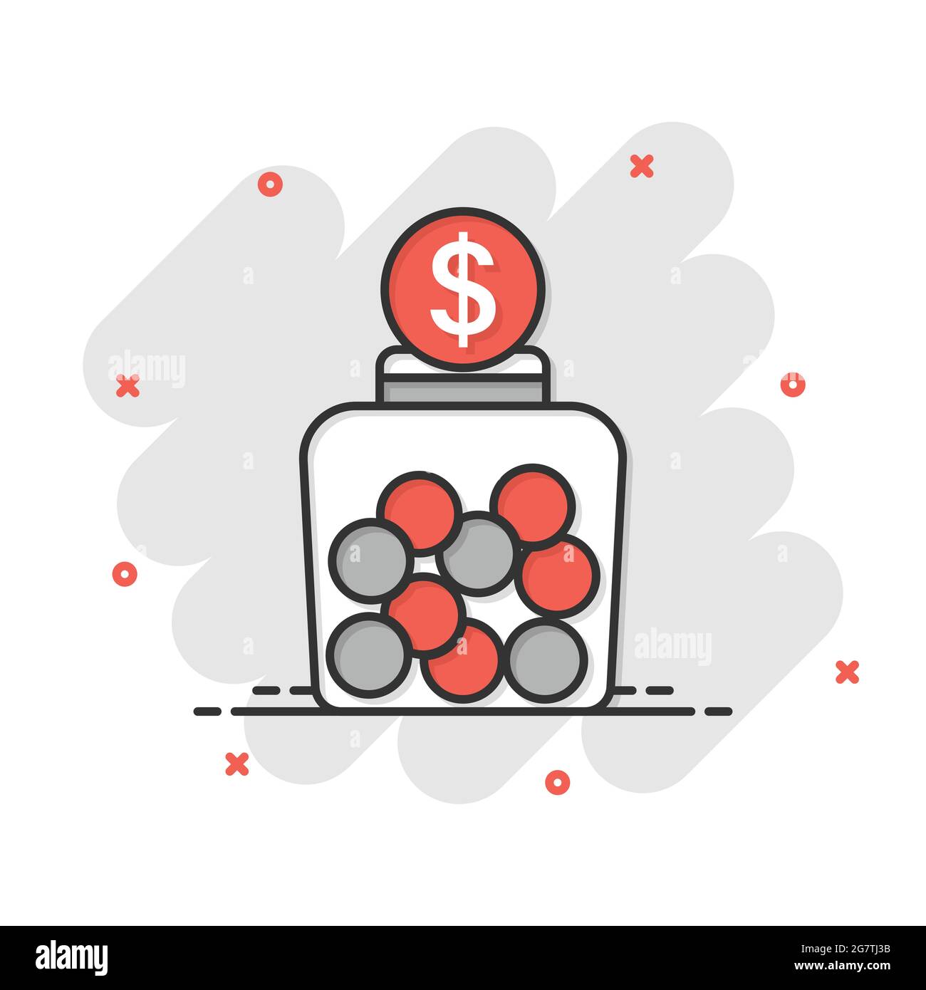 Money jar cartoon hi-res stock photography and images - Alamy