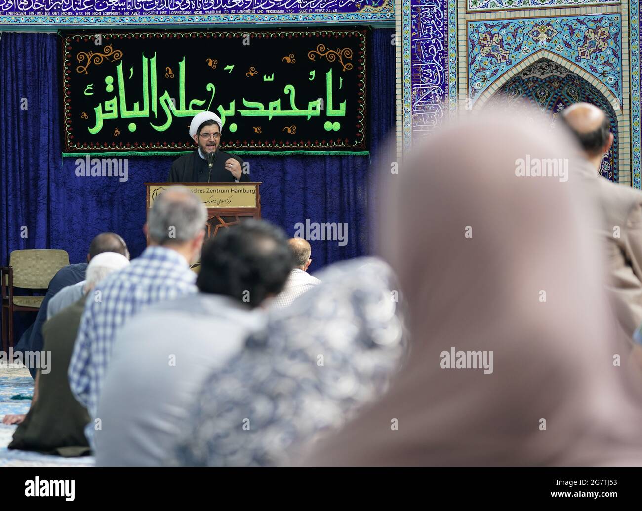 Hamburg, Germany. 16th July, 2021. Shiite cleric Mohammad Hadi Mofatteh ...