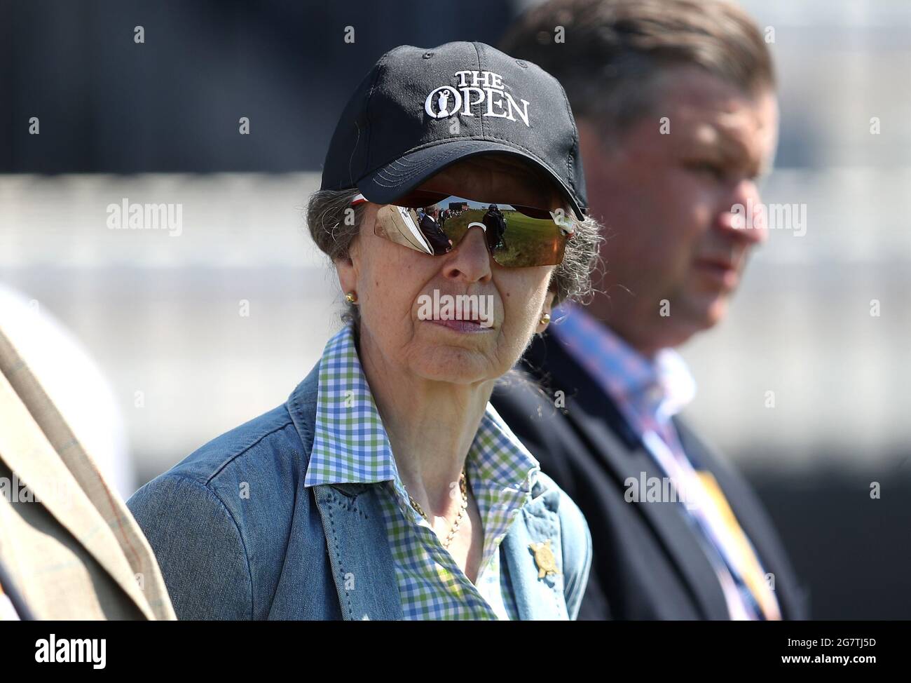 The Princess Royal watches the action on the 1st green during day two ...