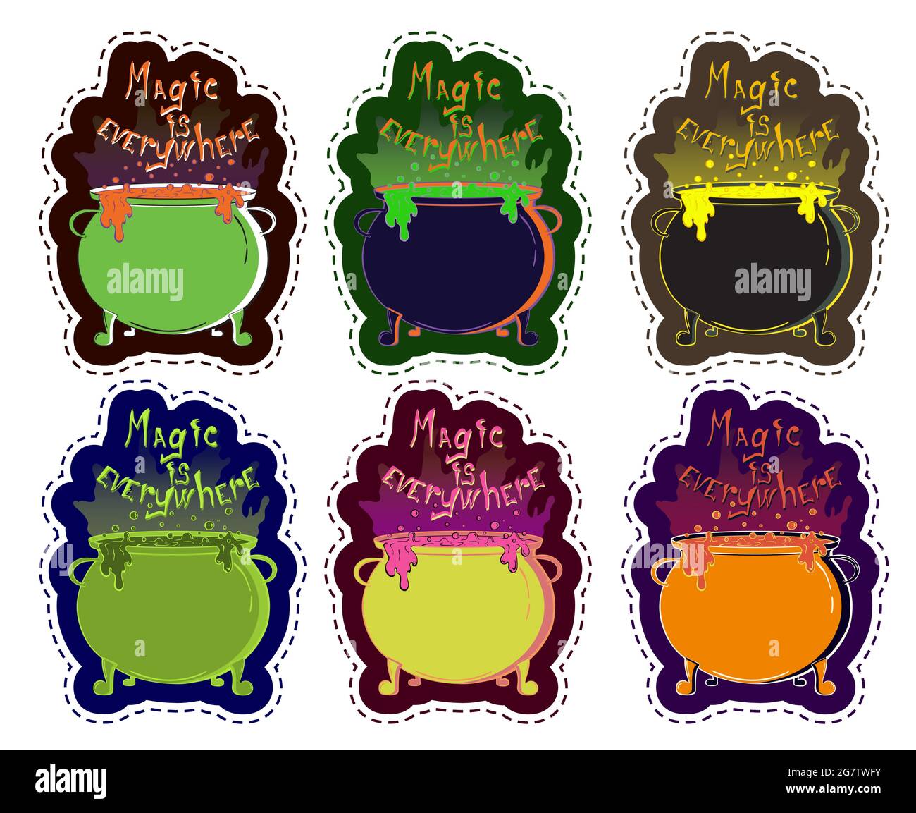 Witchcraft set drawn magic Cut Out Stock Images & Pictures - Alamy